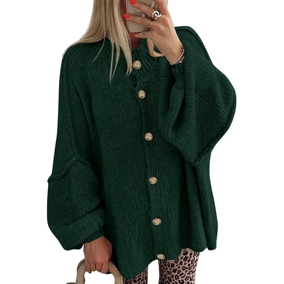 BTFBM Cardigan Sweaters for Women Fall Clothes Lantern Long Sleeve ...