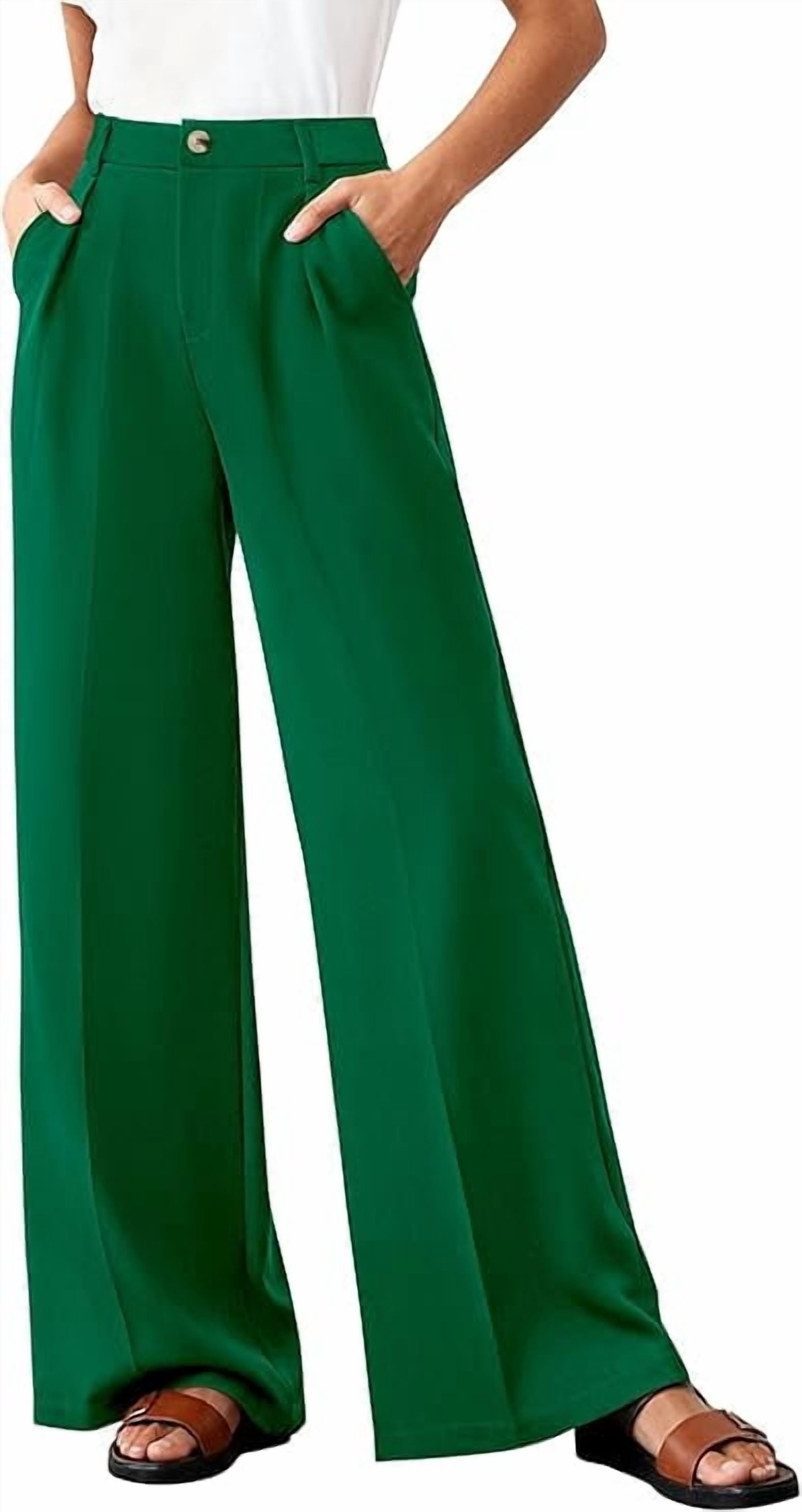 BTFBM Wide Leg Pants Woman 2026 High Waisted Button Business Casual ...
