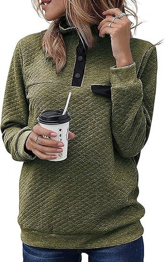 BTFBM Women Fashion Quilted Pattern Lightweight Zipper Long Sleeve ...