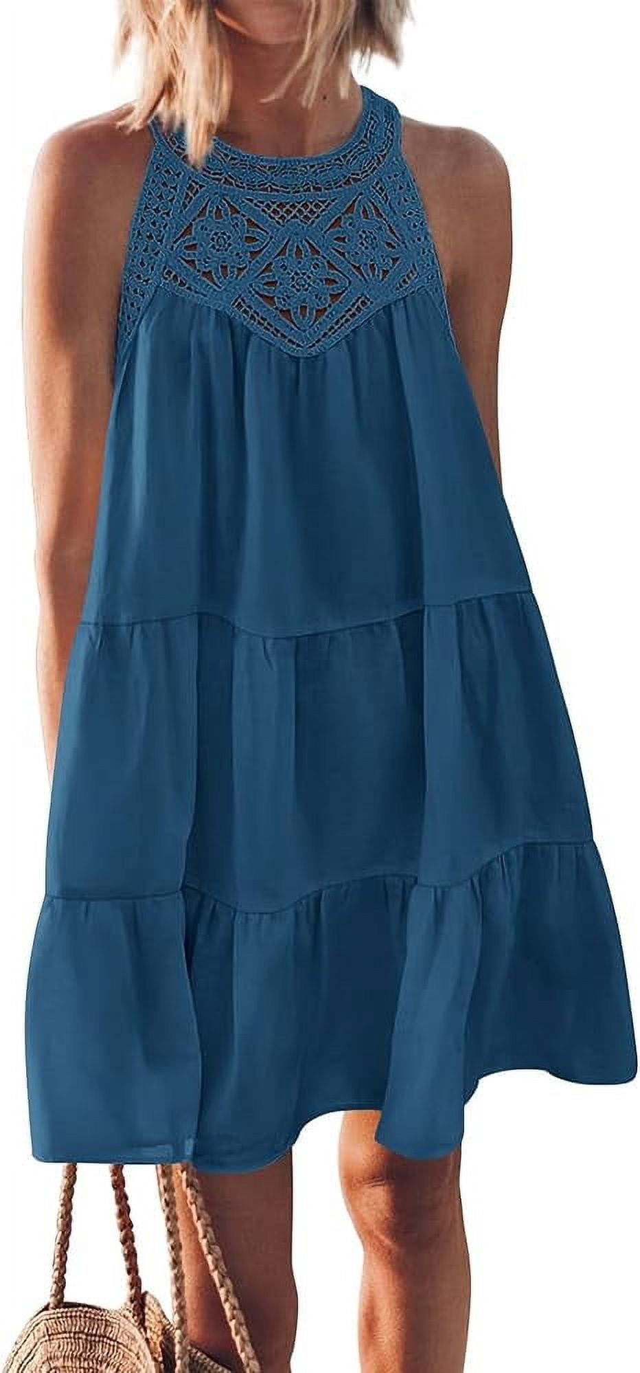 BTFBM Women Summer Dresses Casual Spring Clothes Sleeveless Halter Neck ...