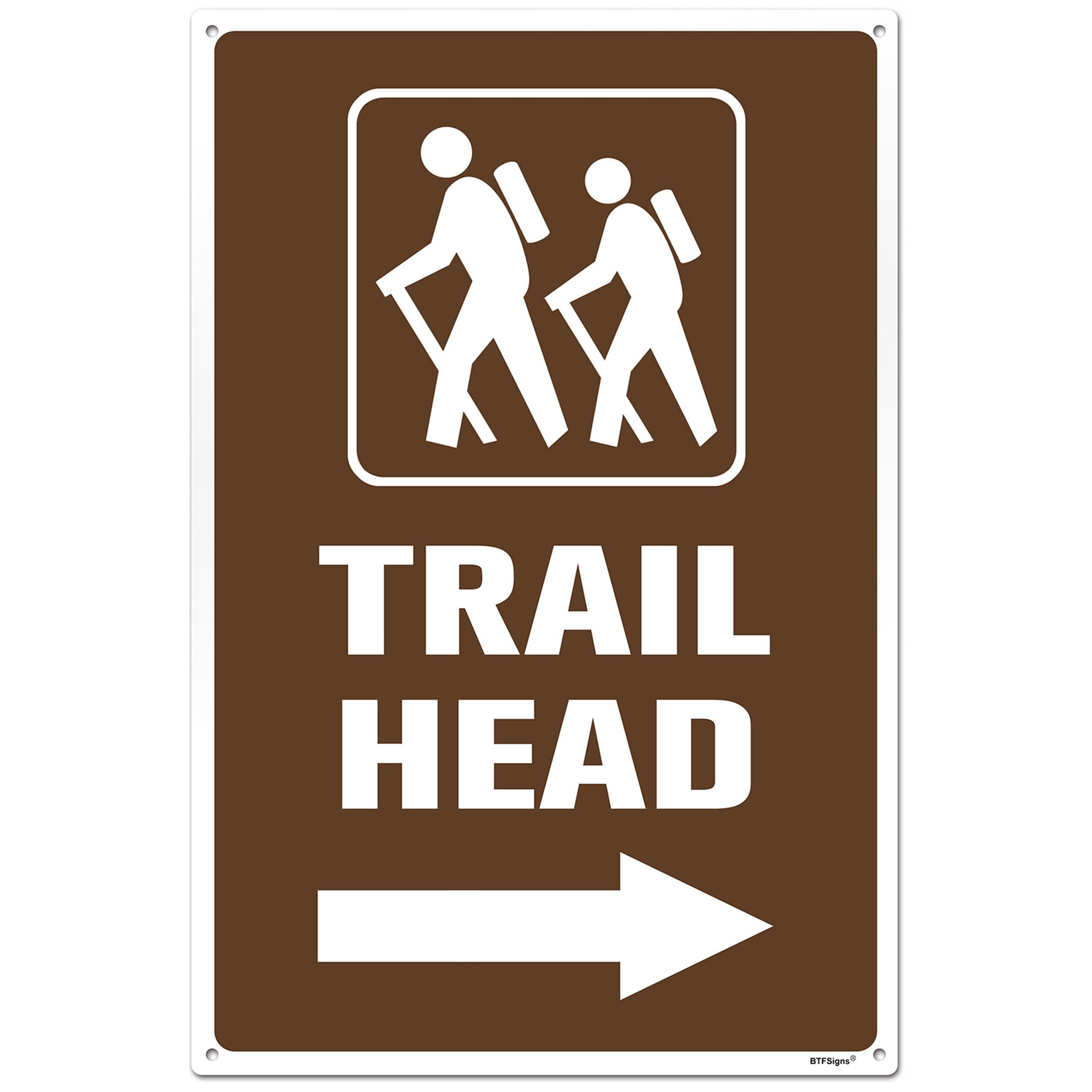 BTFSigns 12" x 16" Trail Head Symbol With Right Arrow Activity Sign ...