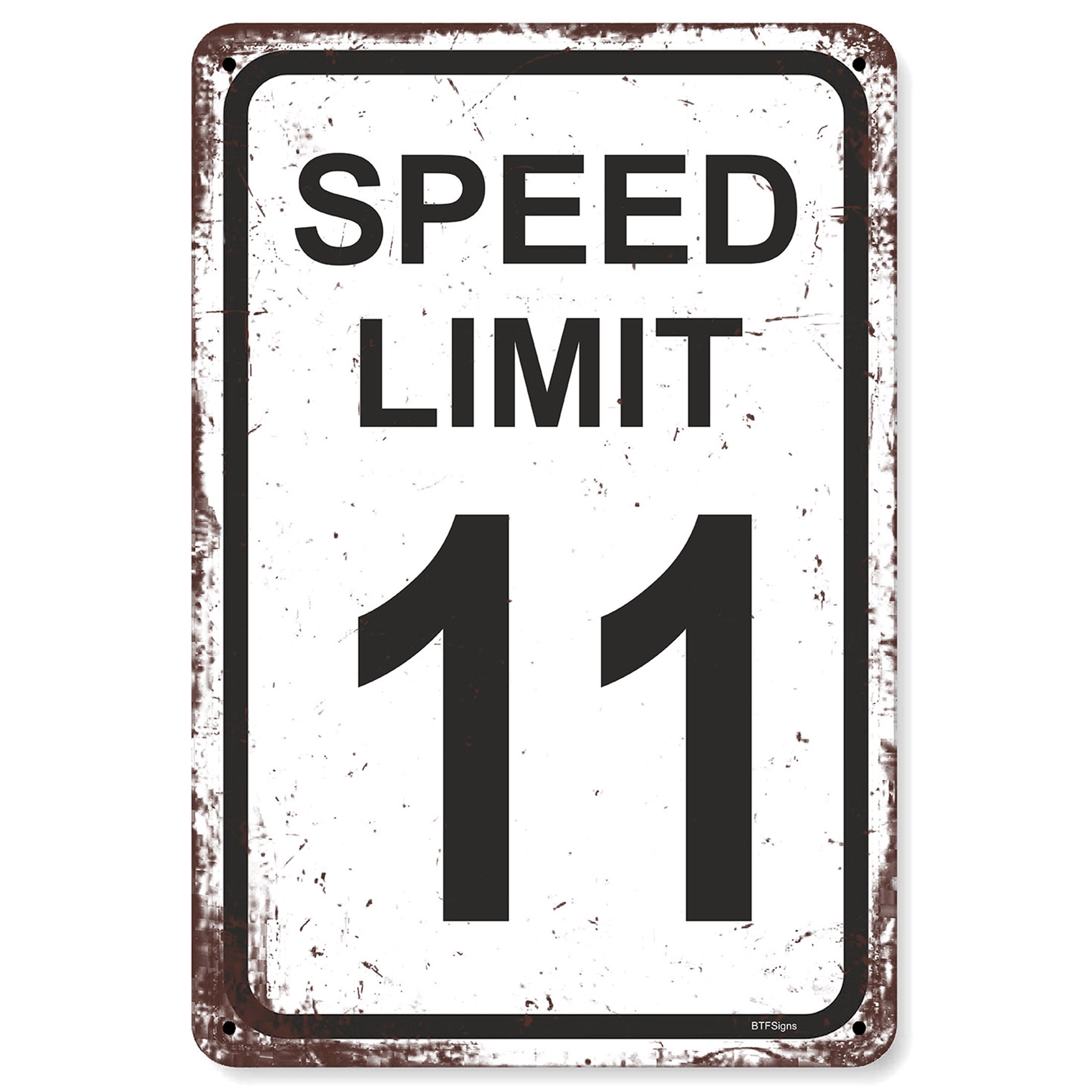BTFSigns 15"x23" Speed Limit 11 Sign Fast One Birthday Decorations for ...