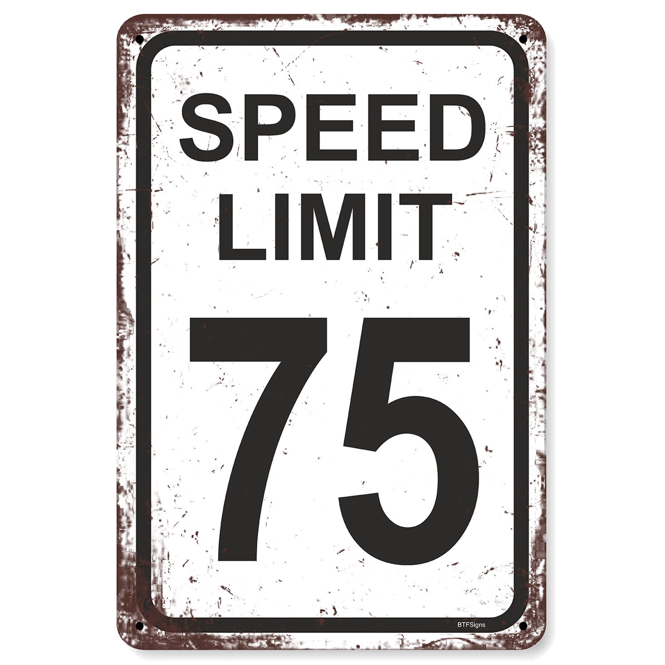 BTFSigns 15"x23" Speed Limit 75 Sign Fast One Birthday Decorations for ...