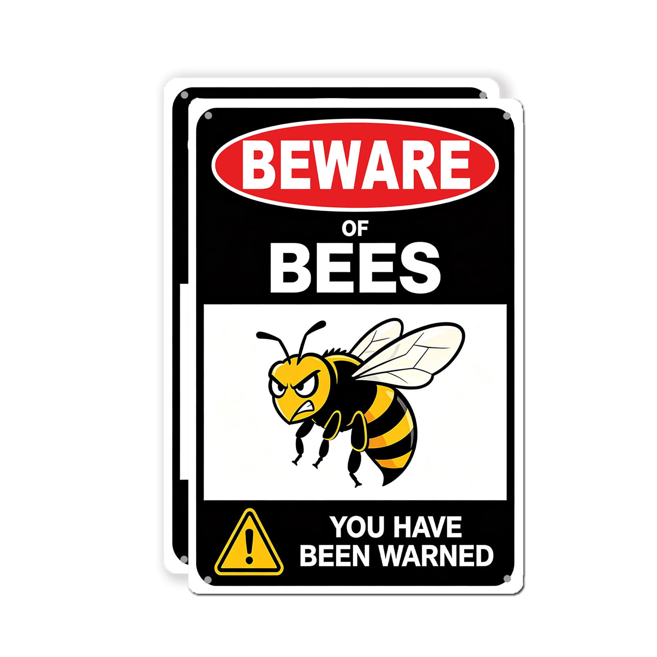 BTFSigns 2 Pack 12"x 16" Aluminum - Metal Signs Funny Beware Of Bees ...