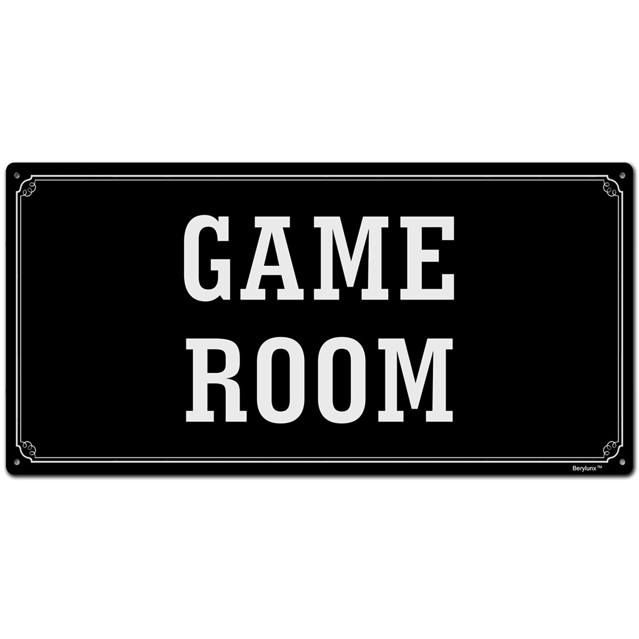 BTFSigns 6 x 12 inch Game Room in Rust-Free Aluminum, Metal Signs for ...