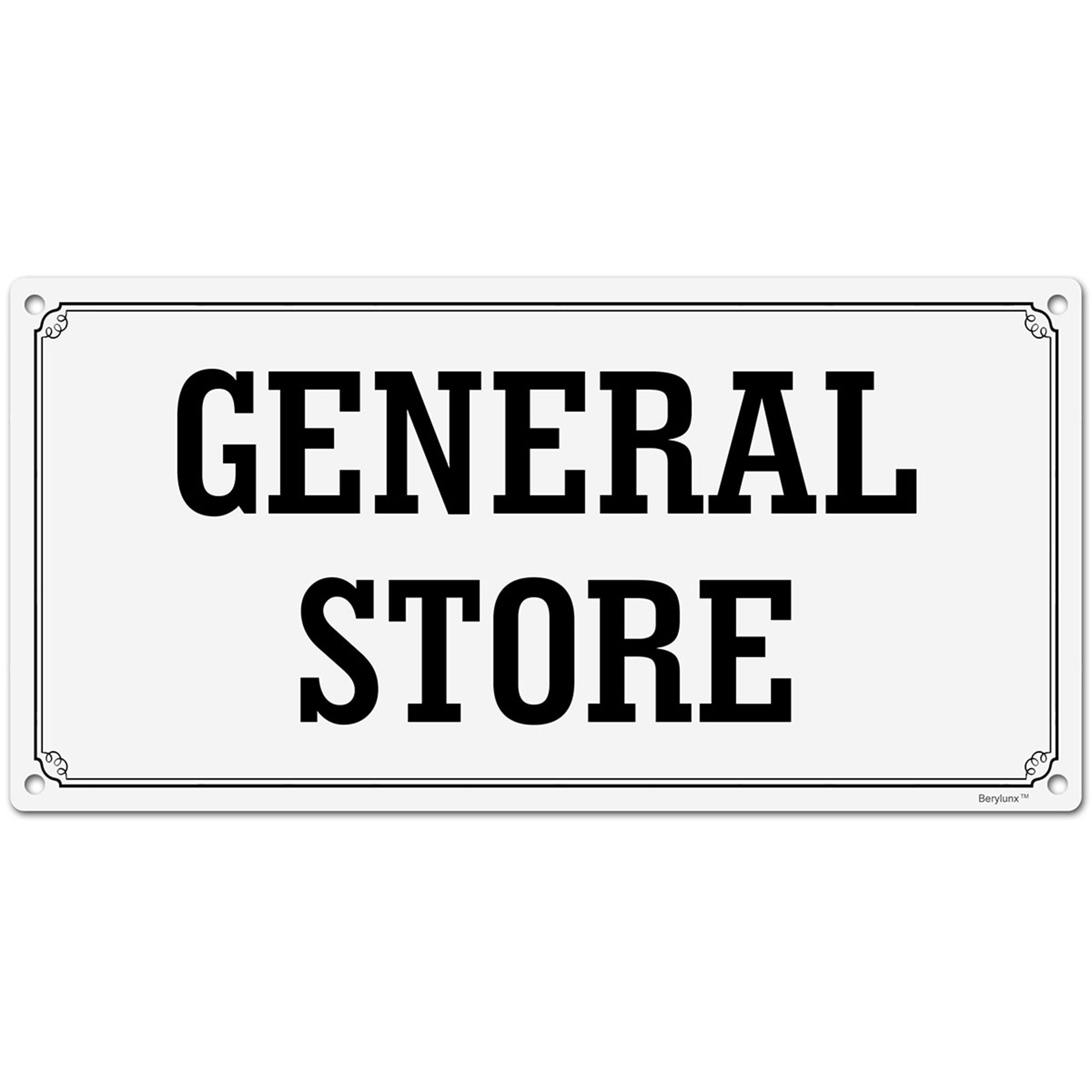BTFSigns 6 x 12 inch General Store Rust-Free Aluminum Signs for Home ...