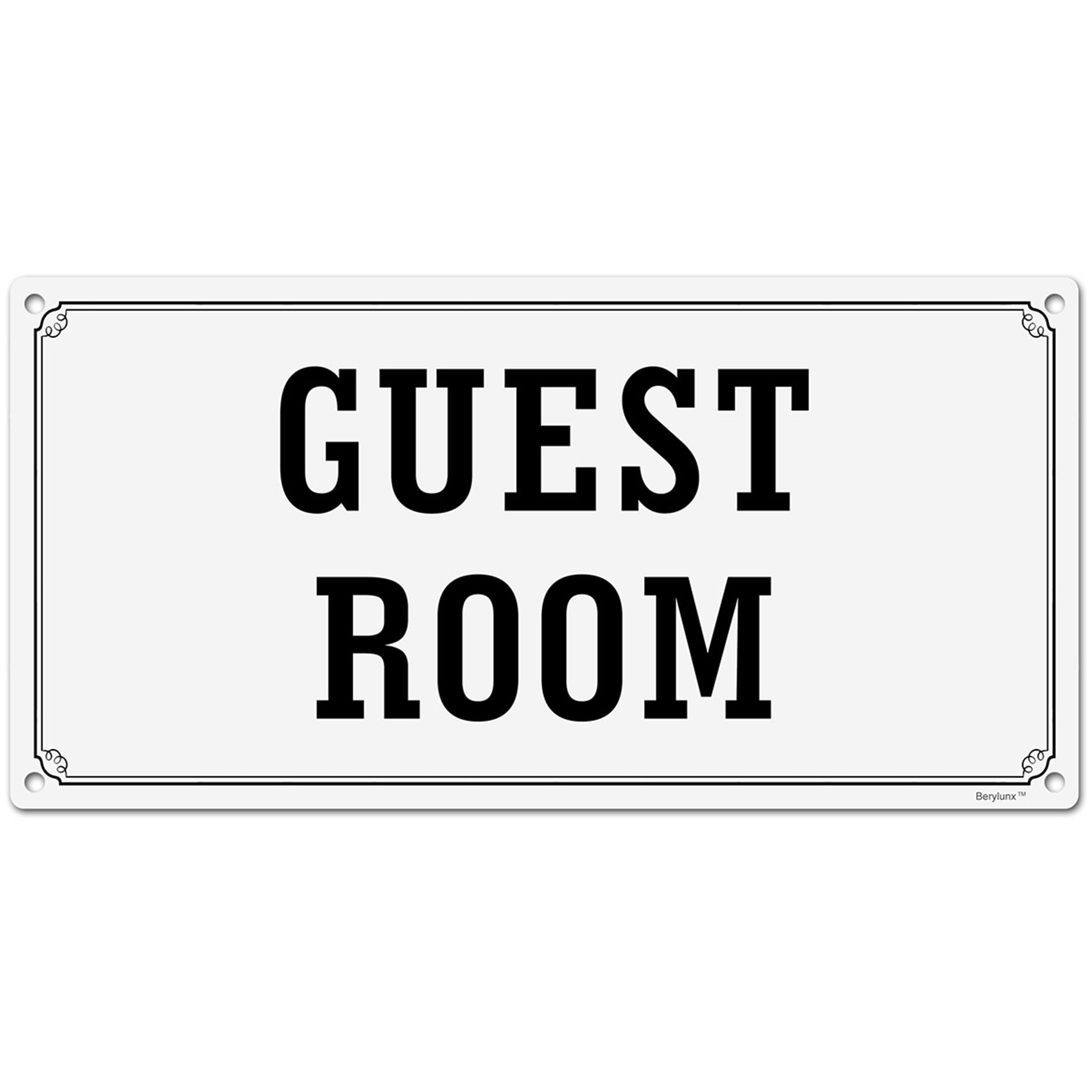 BTFSigns 6 x 12 inch Guest Room Aluminum Sign, Metal Signs for Door ...