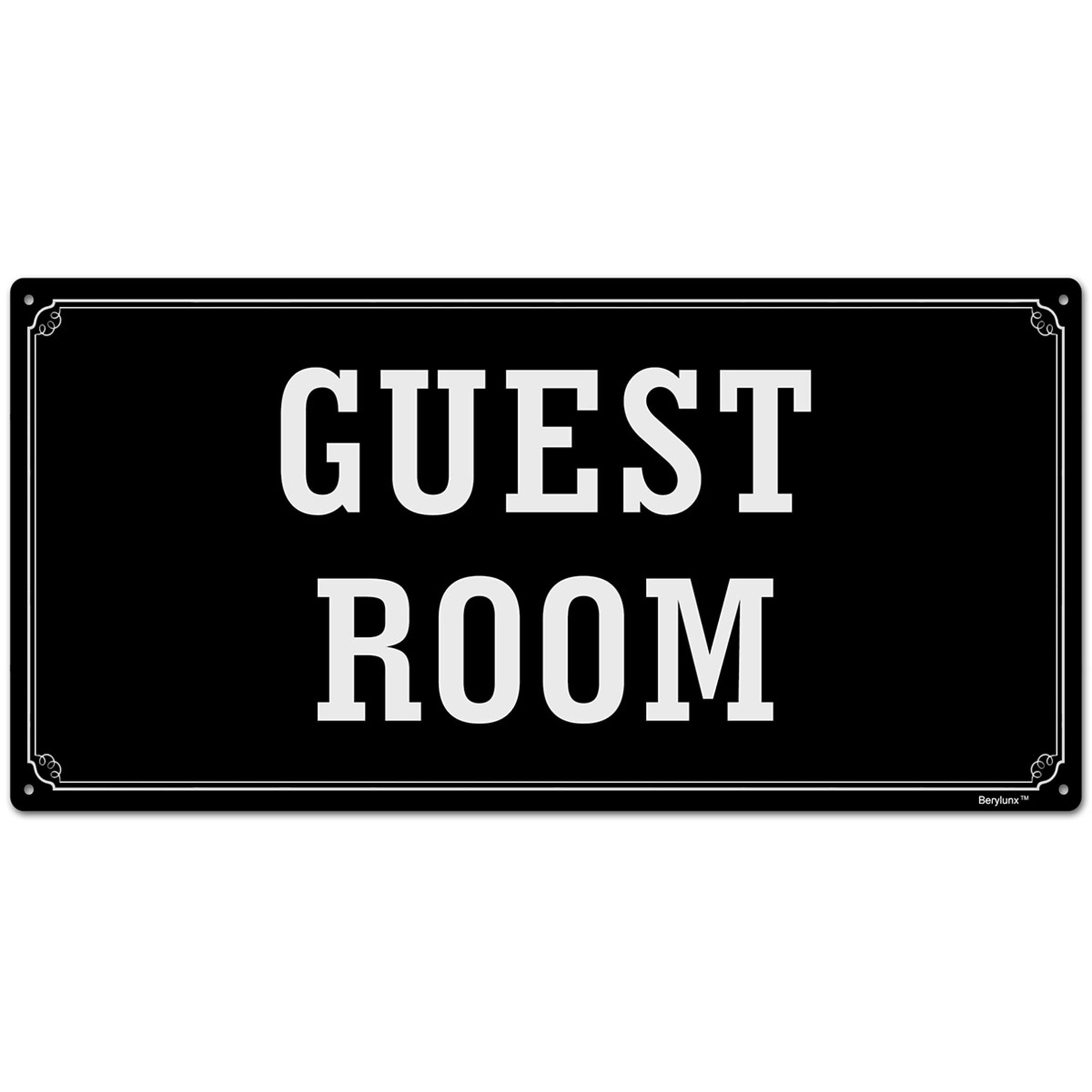 BTFSigns 6 x 12 inch Guest Room in Rust-Free Aluminum, Metal Signs for ...
