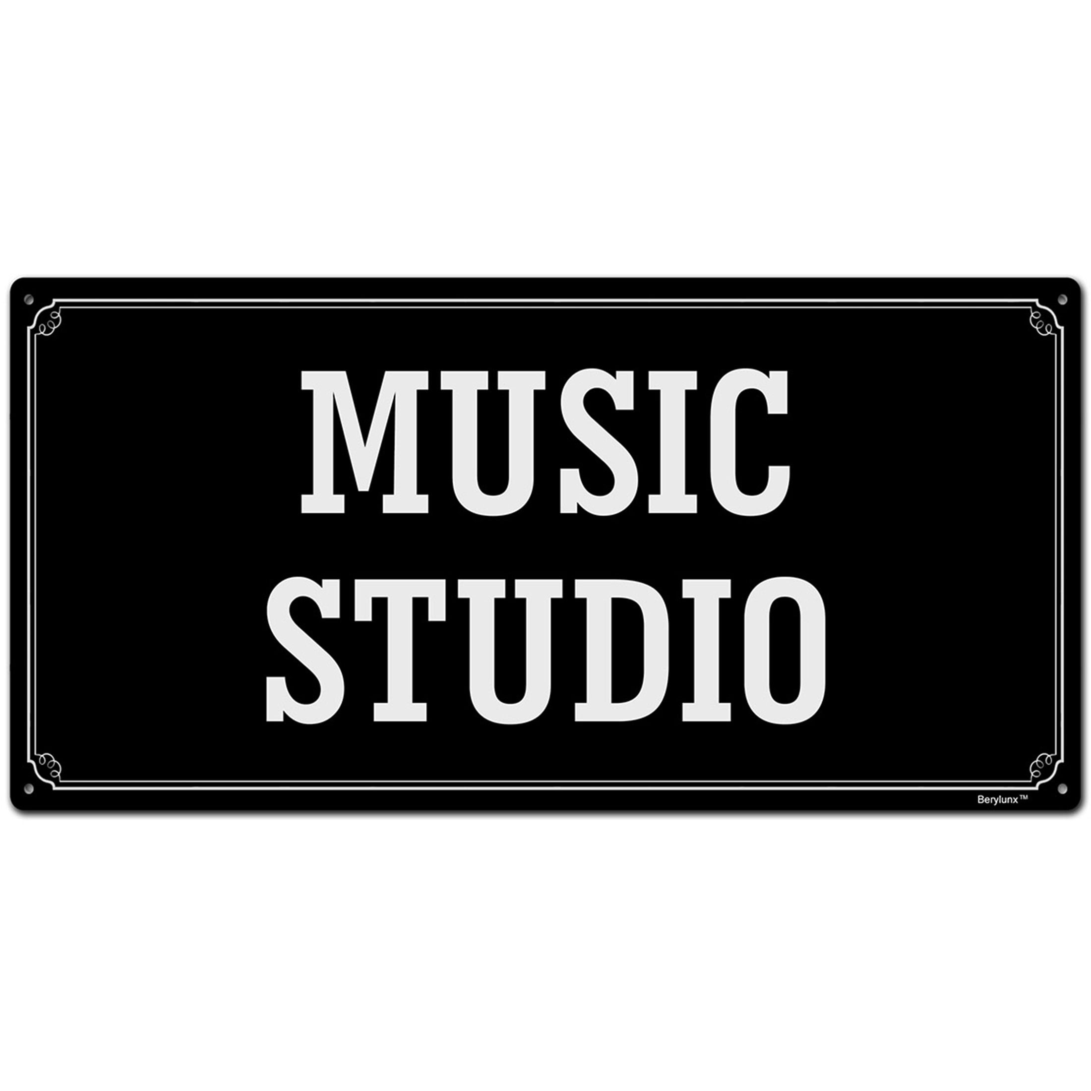 BTFSigns 6 x 12 inch Music Studio Rust-Free Aluminum Signs for Home ...