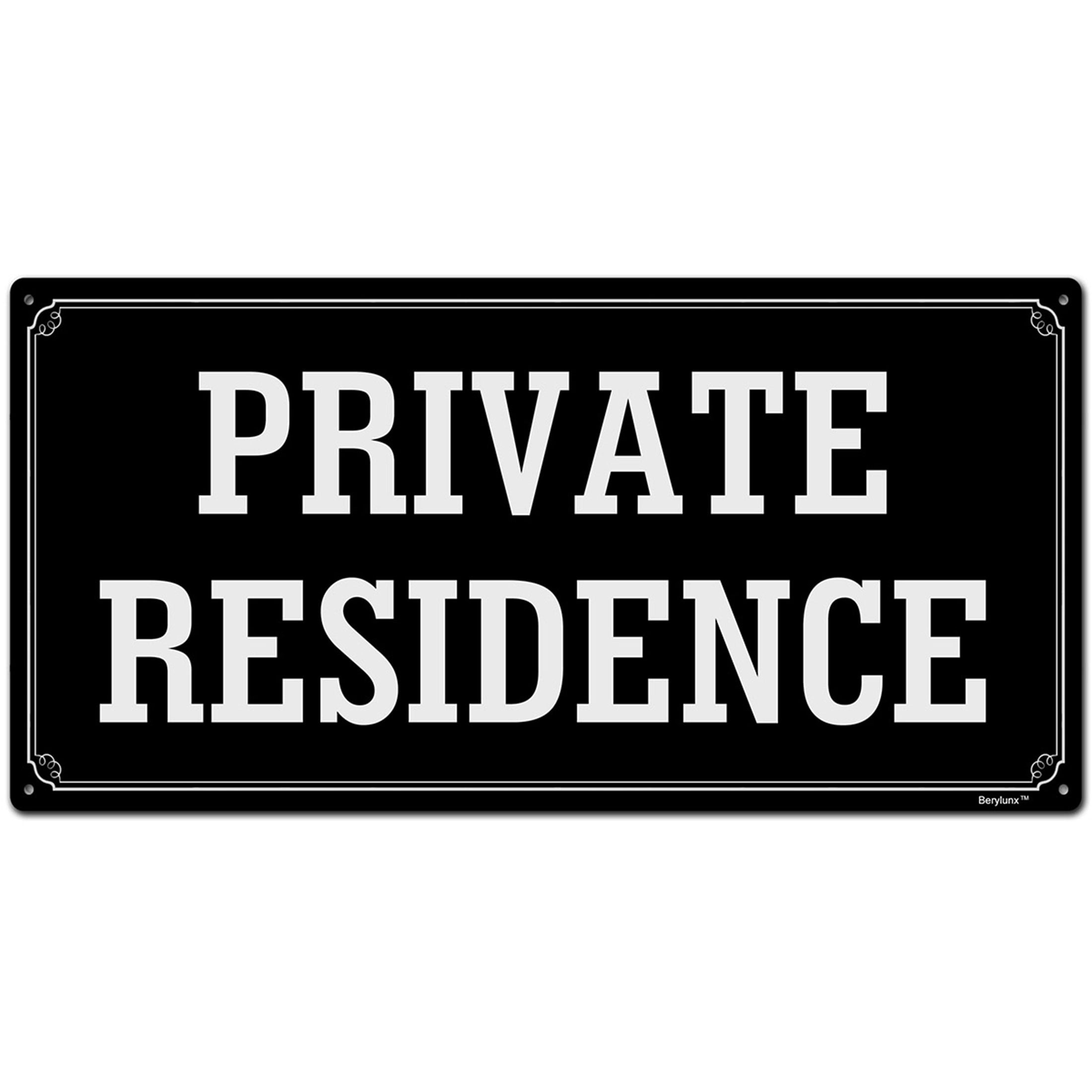 BTFSigns 6 x 12 inch Private Residence Rust-Free Aluminum Signs for ...