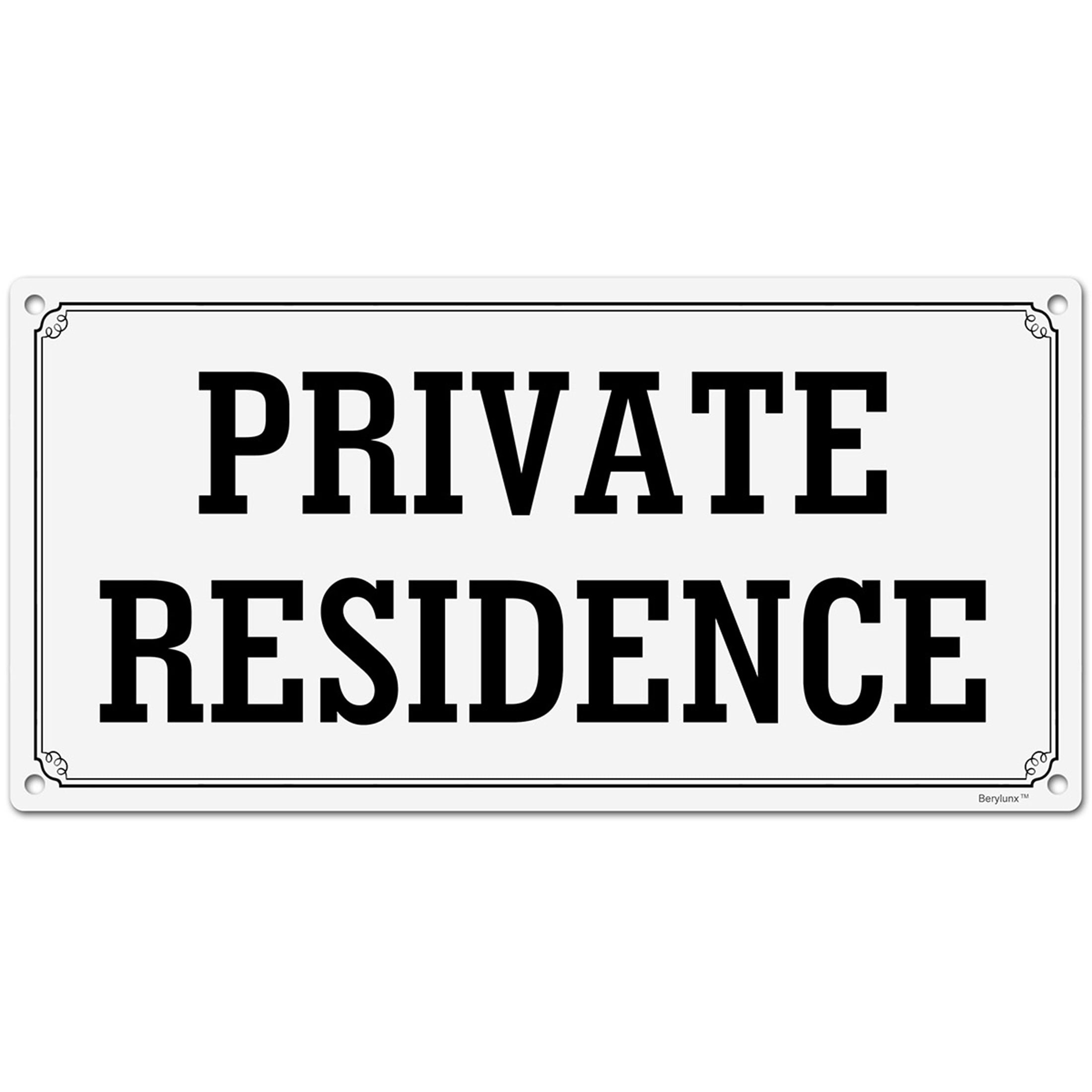BTFSigns 6 x 12 inch Private Residence Rust-Free Aluminum Signs for ...
