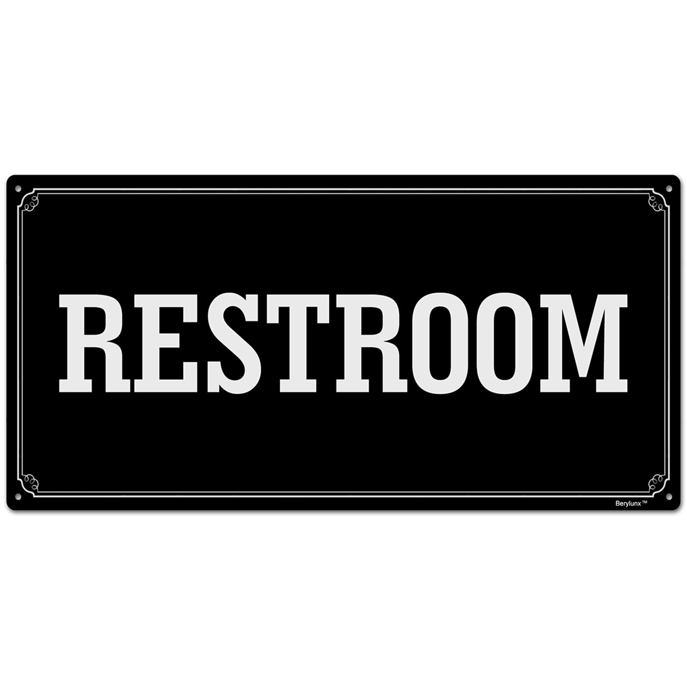 BTFSigns 6 x 12 inch Restroom in Rust-Free Aluminum, Metal Signs for ...