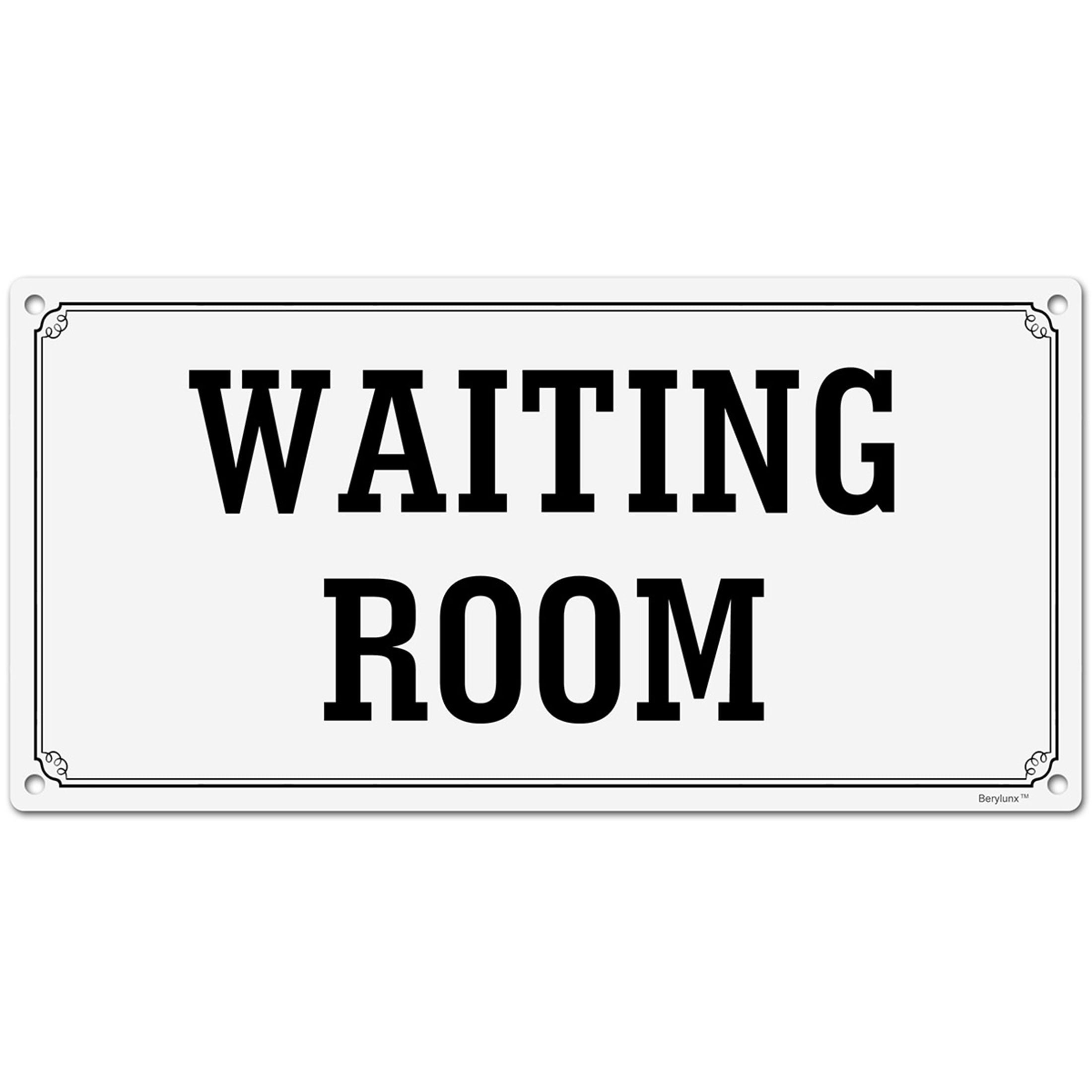 BTFSigns 6 x 12 inch Waiting Room Aluminum Sign, Metal Signs for Door ...