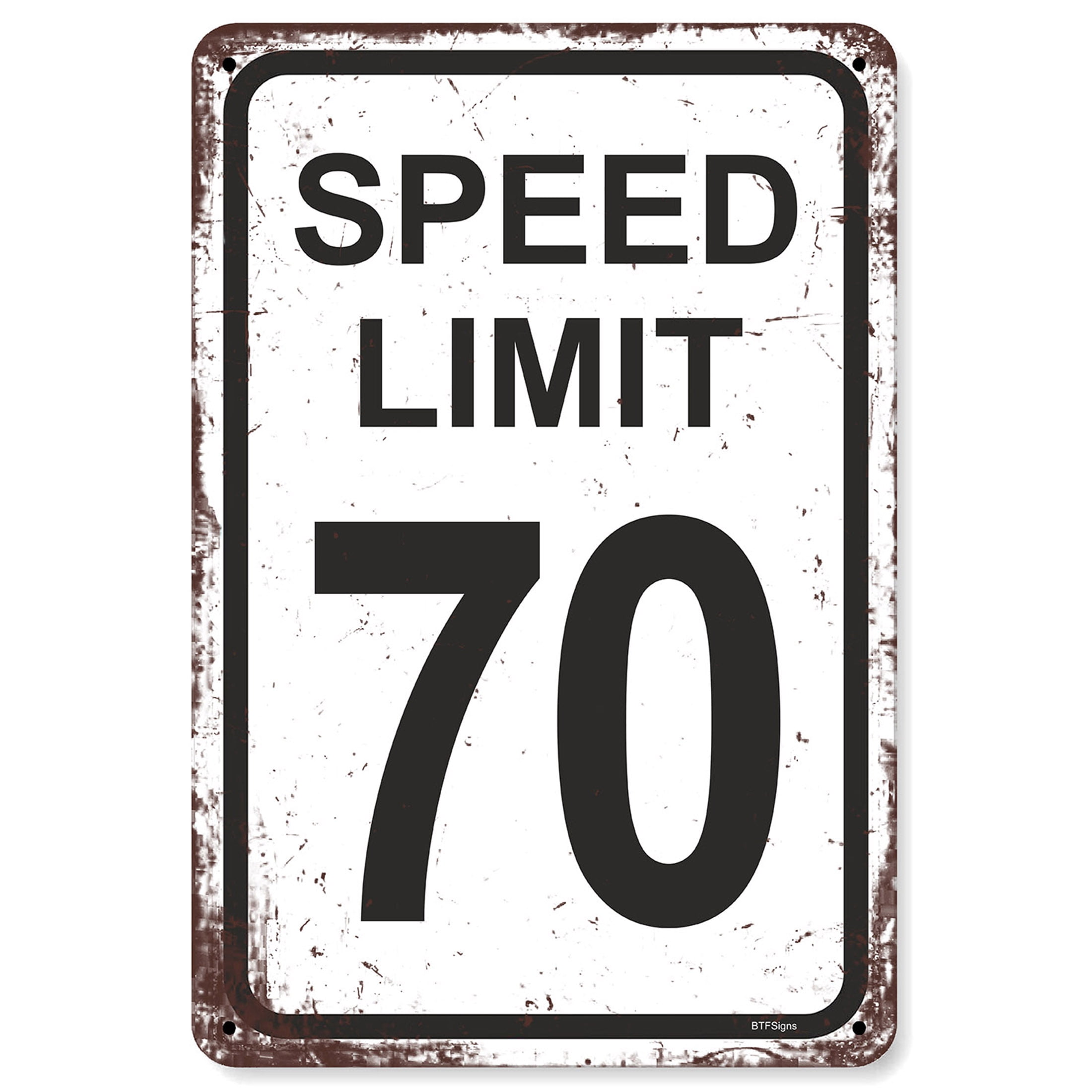 BTFSigns 8"x12" Speed Limit 70 Sign Fast One Birthday Decorations for ...