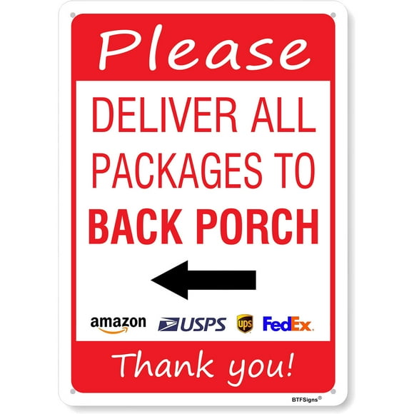 Leave Packages Here Sign