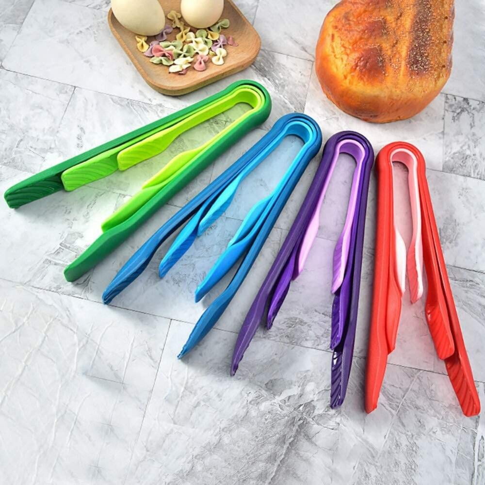 BTGUY Plastic Kitchen Tongs Serving Cooking Tongs Non-slip Barbecue ...