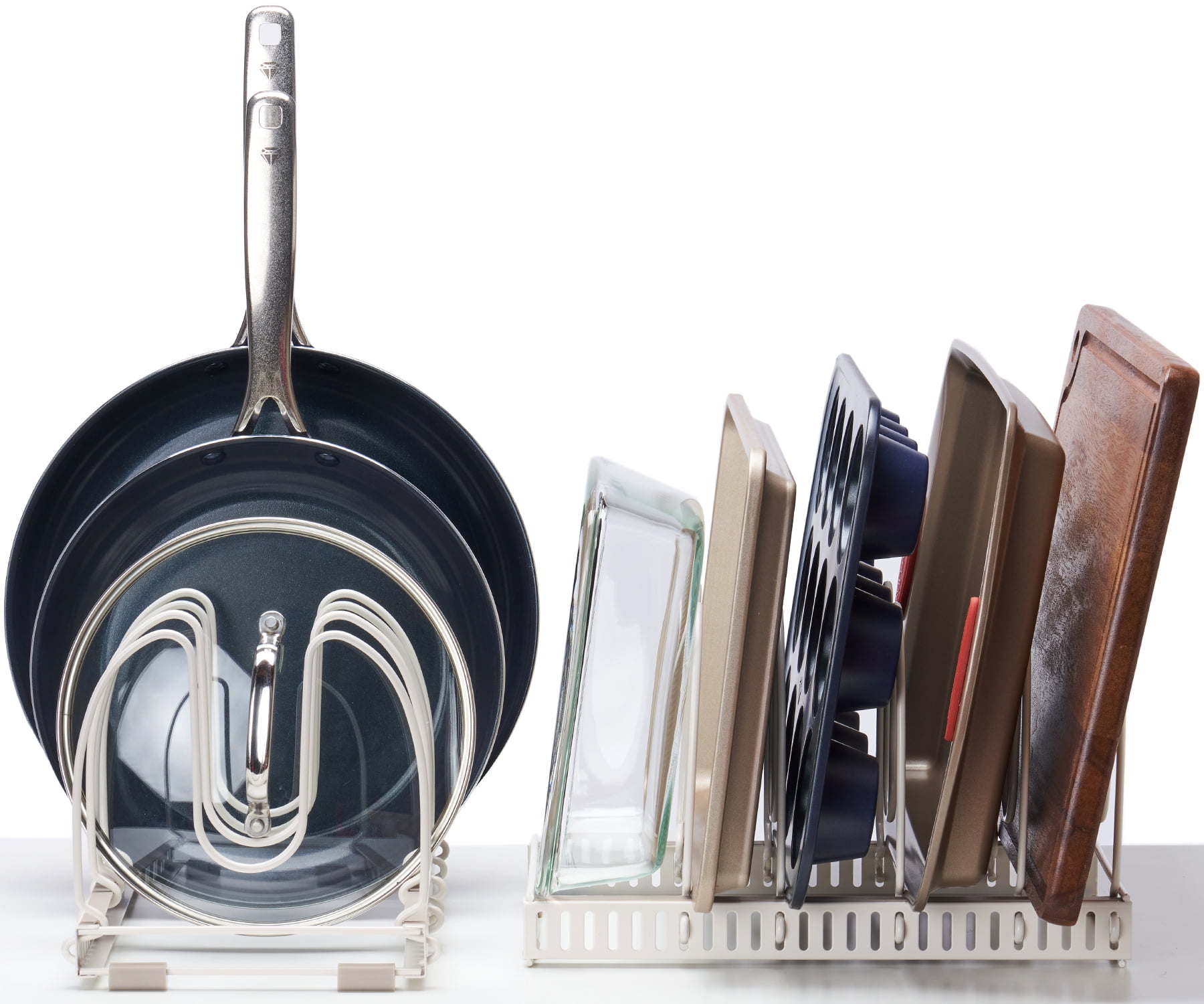 BTH 12 Dividers with 2 Racks (8"W Large) - Pan & Bakeware Organizer ...