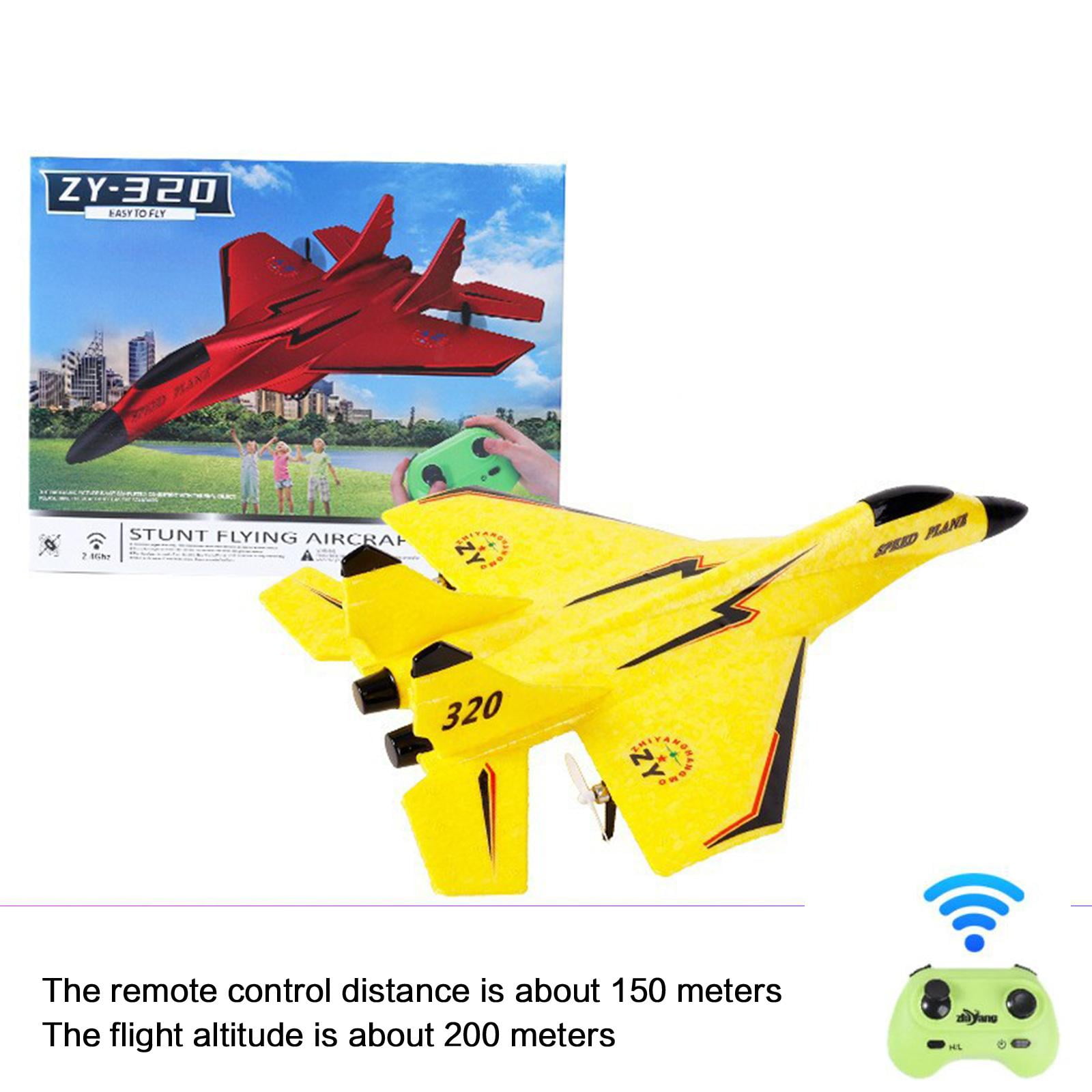 BTLIGE Yellow RC Plane RC Model Jet Fighter Remote Control Aircraft ...