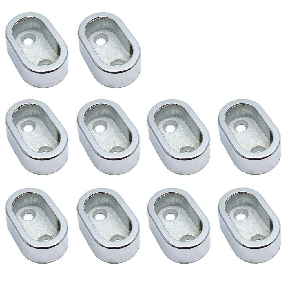 BTMB Oval Wardrobe Closet Rod End Supports Flanges Socket Holder Shelf ...