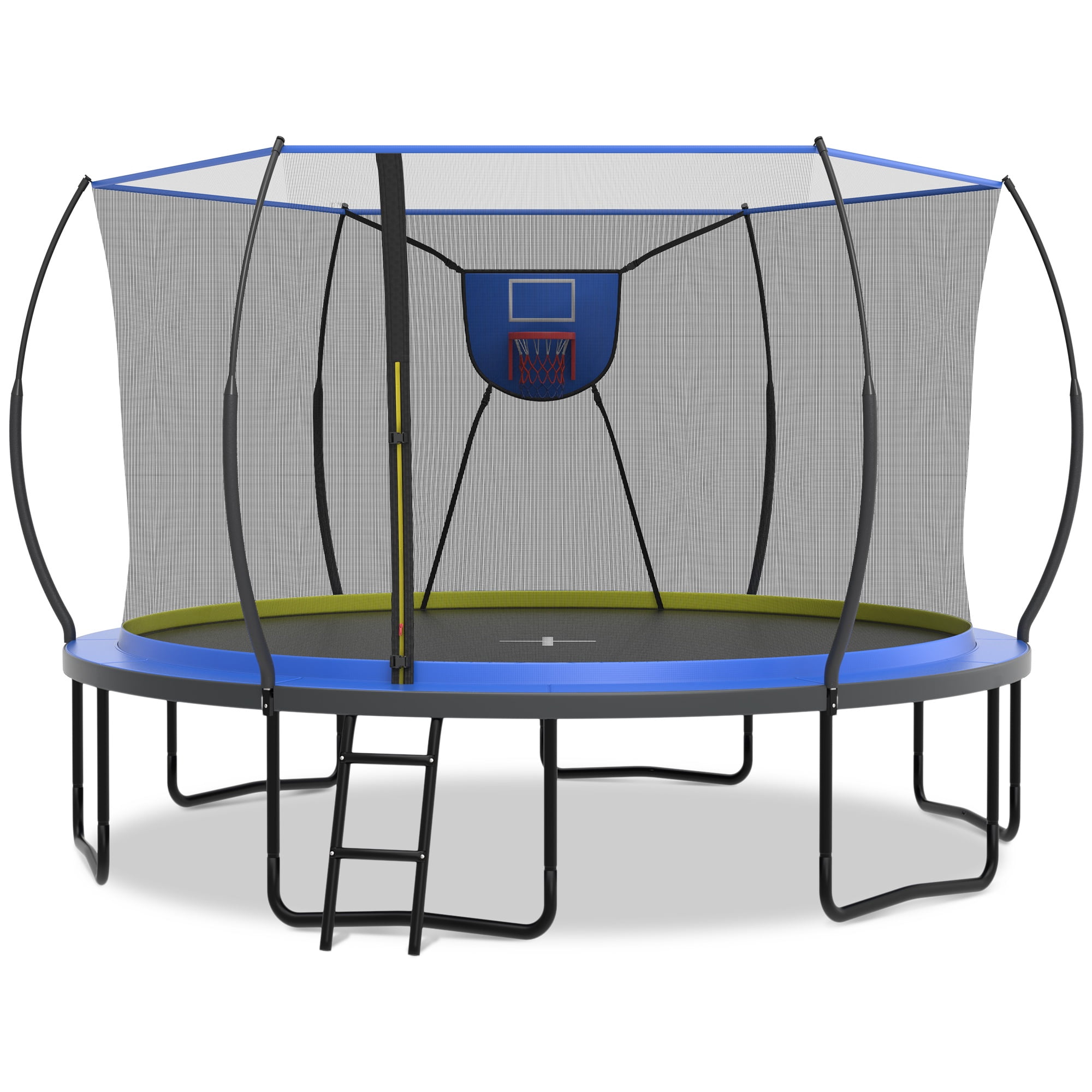 SHINPT 14ft Trampoline Outdoor, Big Trampoline with 360° Safety Net ...