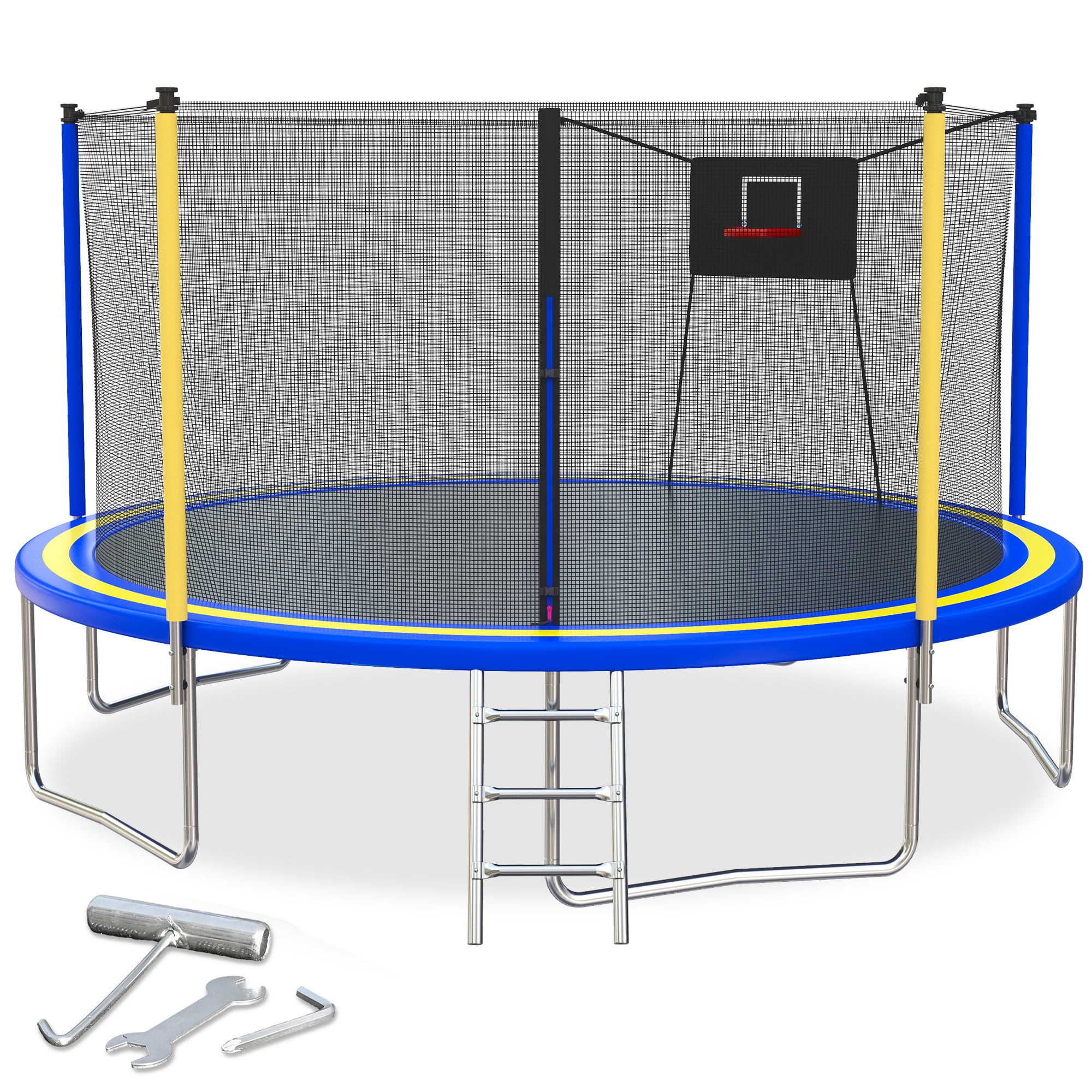 BTMWAY 14ft Trampoline Outdoor, Heavy Duty Trampoline with Net, Big ...