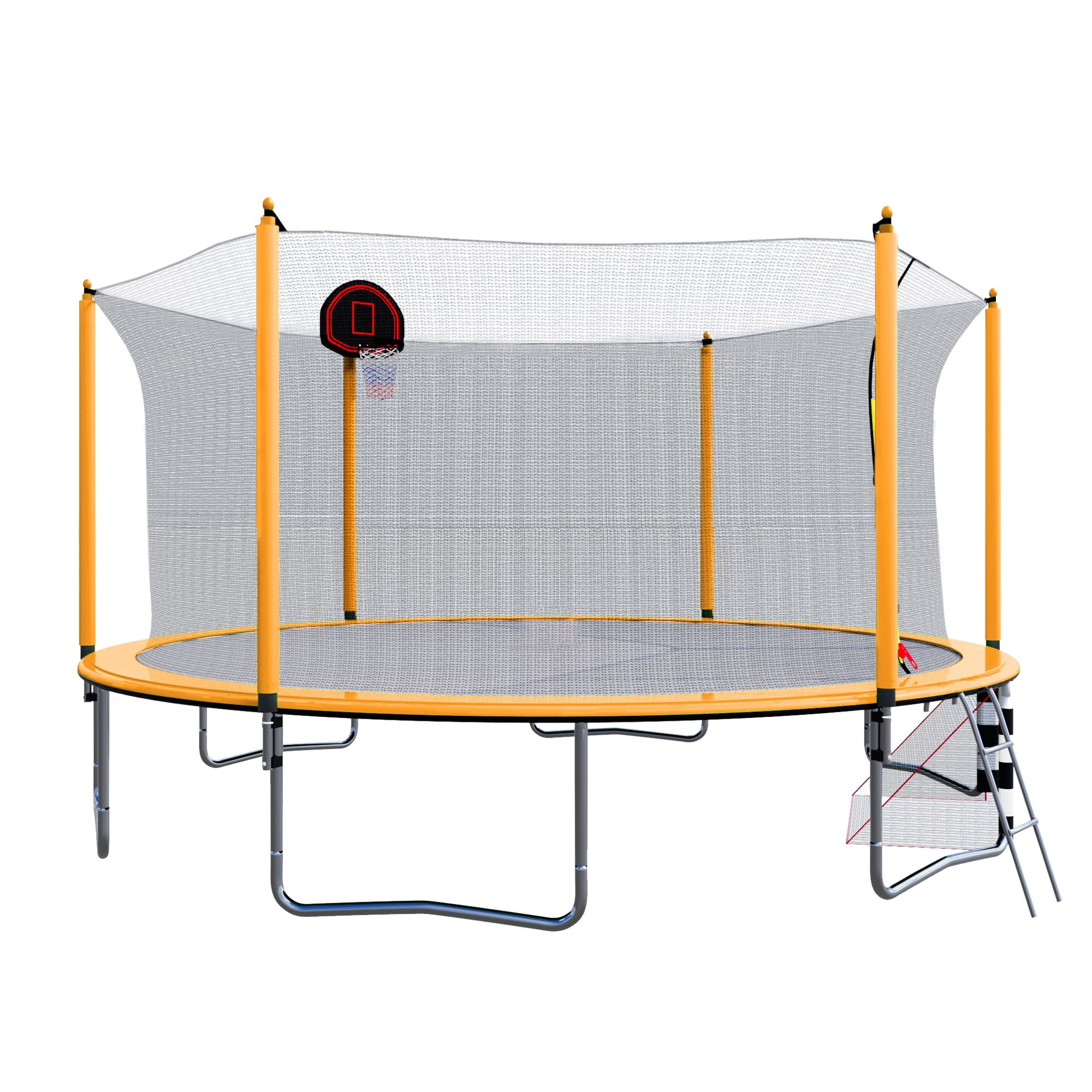BTMWAY 16ft Trampoline with Basketball Hoop, Kids Trampoline Outdoor ...