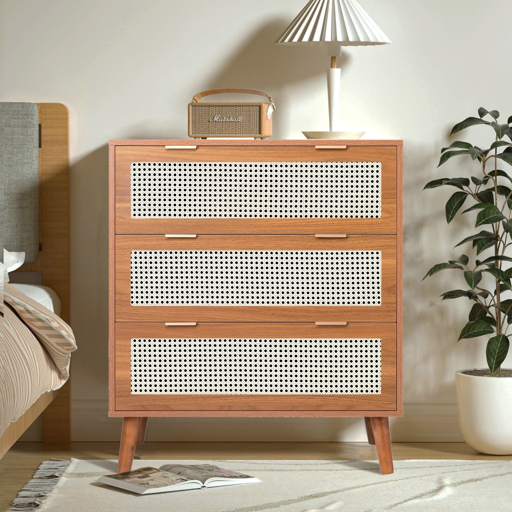 BTMWAY 3 Chest of Drawers for Bedroom, Drawer Dresser for Female ...