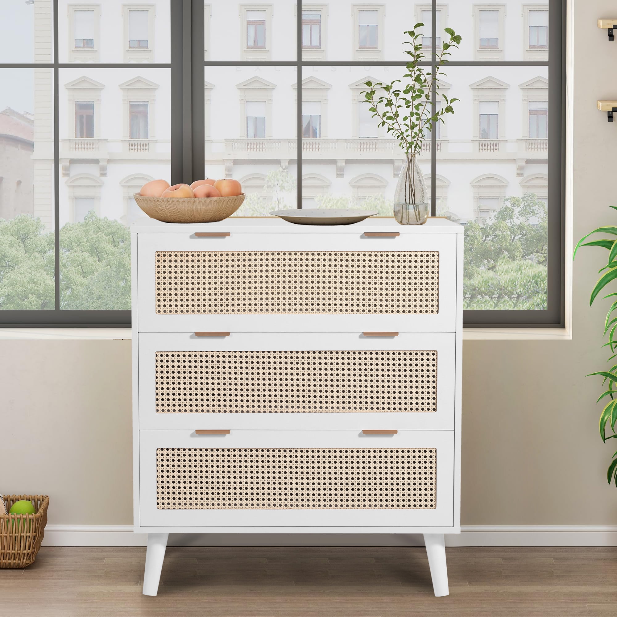 BTMWAY 3 Chest of Drawers for Bedroom, Drawer Dresser for Female ...