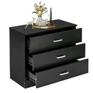 Segmart Black 4 Drawer Dresser for Small Space, Wood Storage Cabinet ...