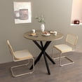 Enyopro31.5" Round Marble Dining Table for 2, Modern Small Space ...