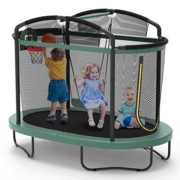 Soozier 5.3' Kids Trampoline, 64" Indoor Trampoline for Kids with ...