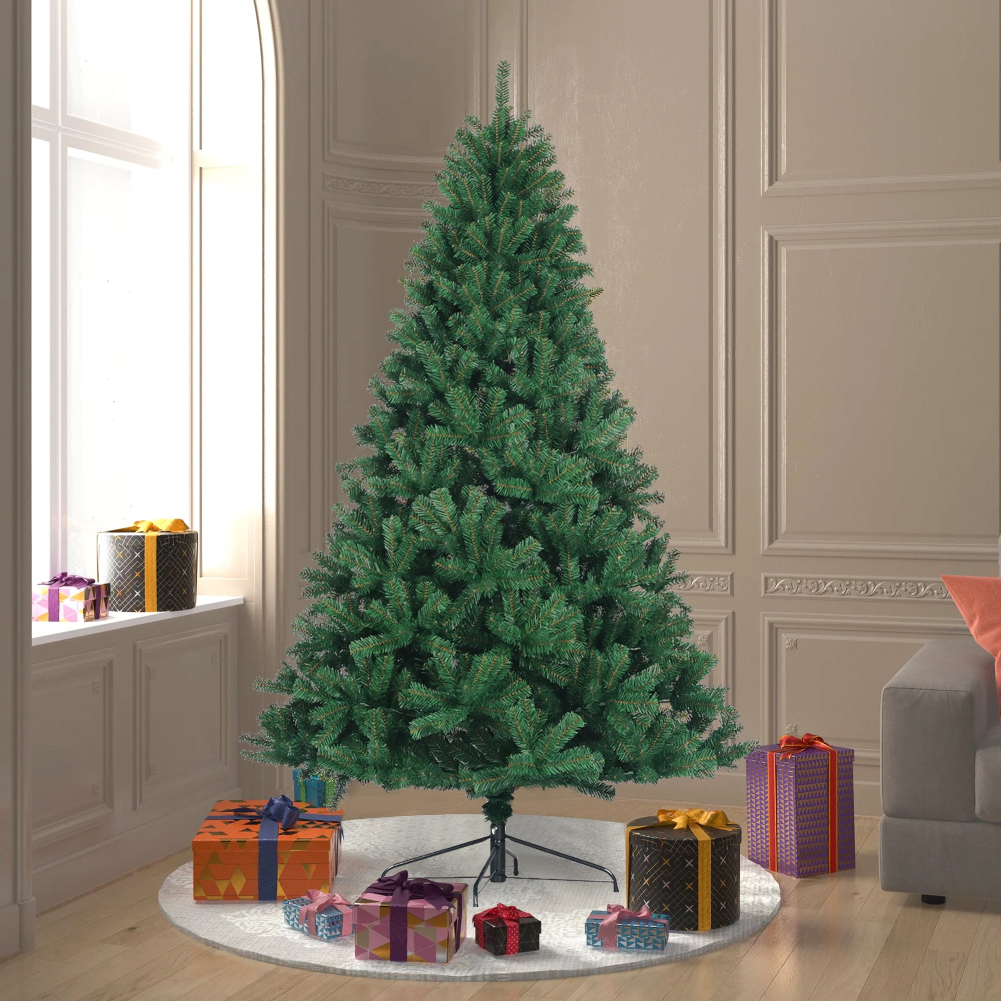 BTMWAY 6FT Christmas Tree, Artificial Christmas Tree with Lush 1000 ...