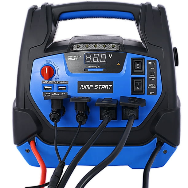 BTMWAY Car Battery Jump Starter with Air Compressor, 1800A Rechargeable ...