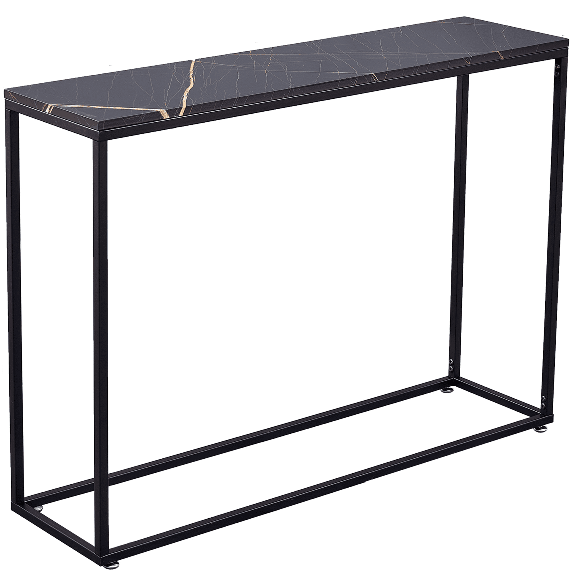 BTMWAY Console Sofa Table, Entryway Table with Marble Top and Metal ...