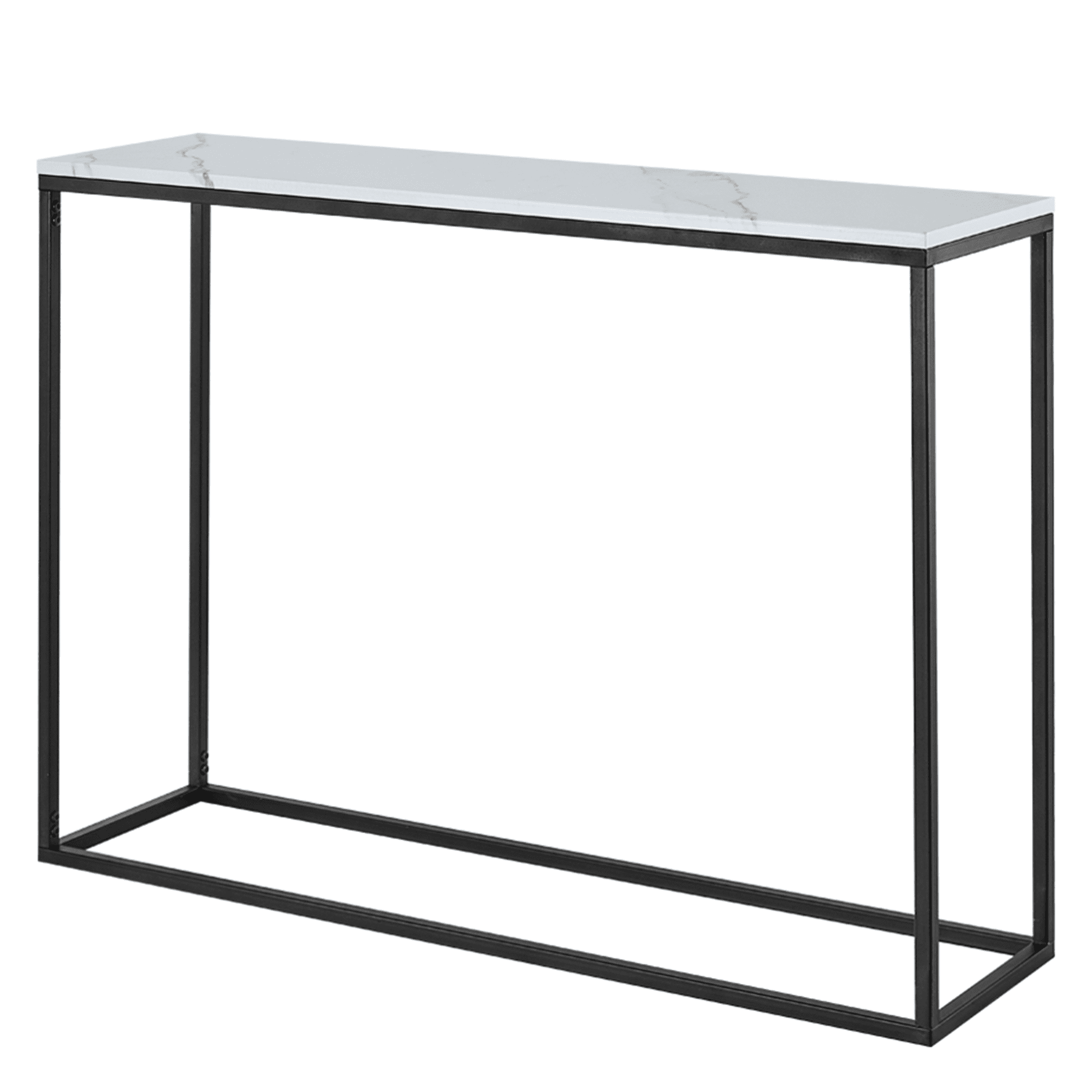 BTMWAY Console Sofa Table, Entryway Table with Marble Top and Metal ...