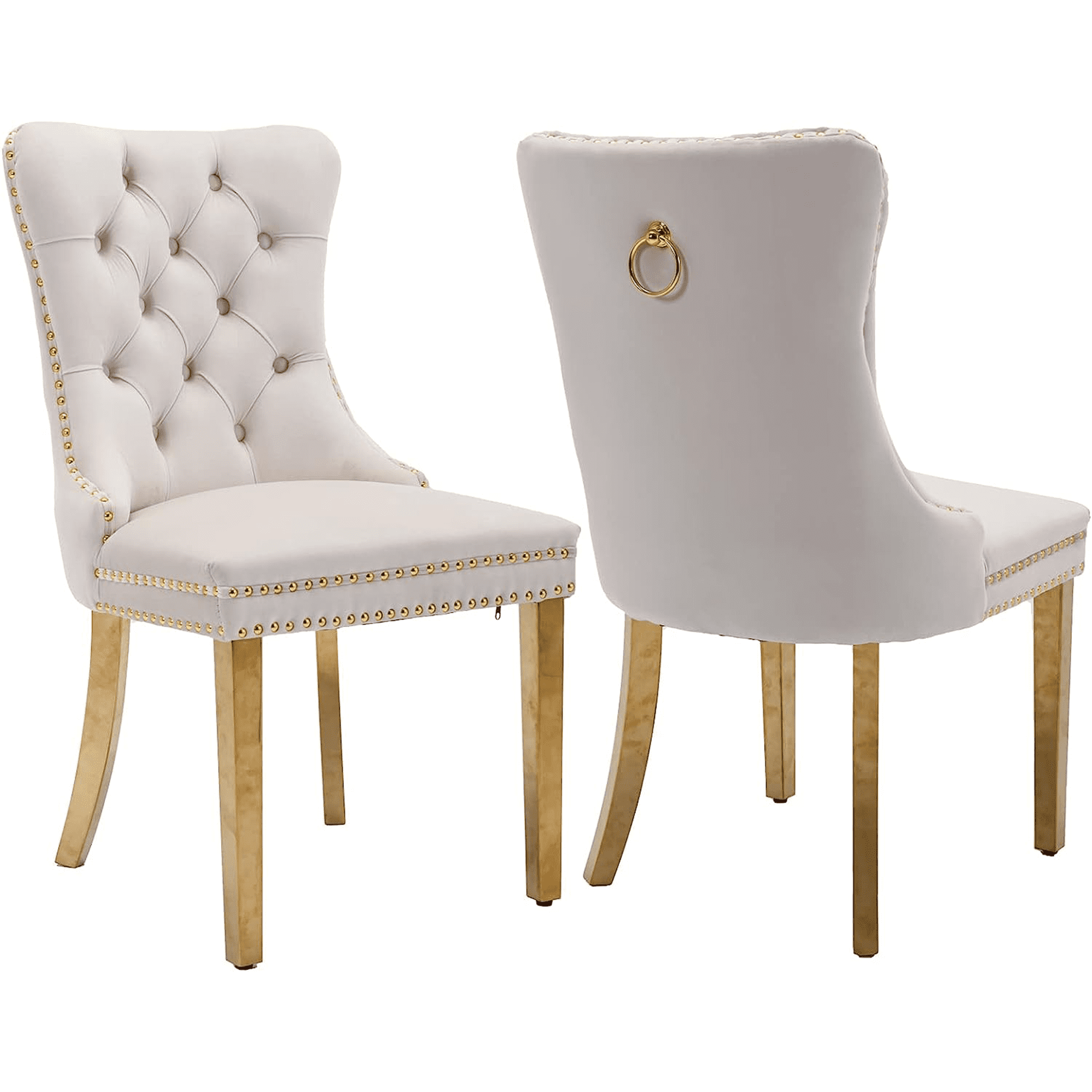 LegaHome Dining Chairs Set of 2, Modern Upholstered Velvet Dining Room ...