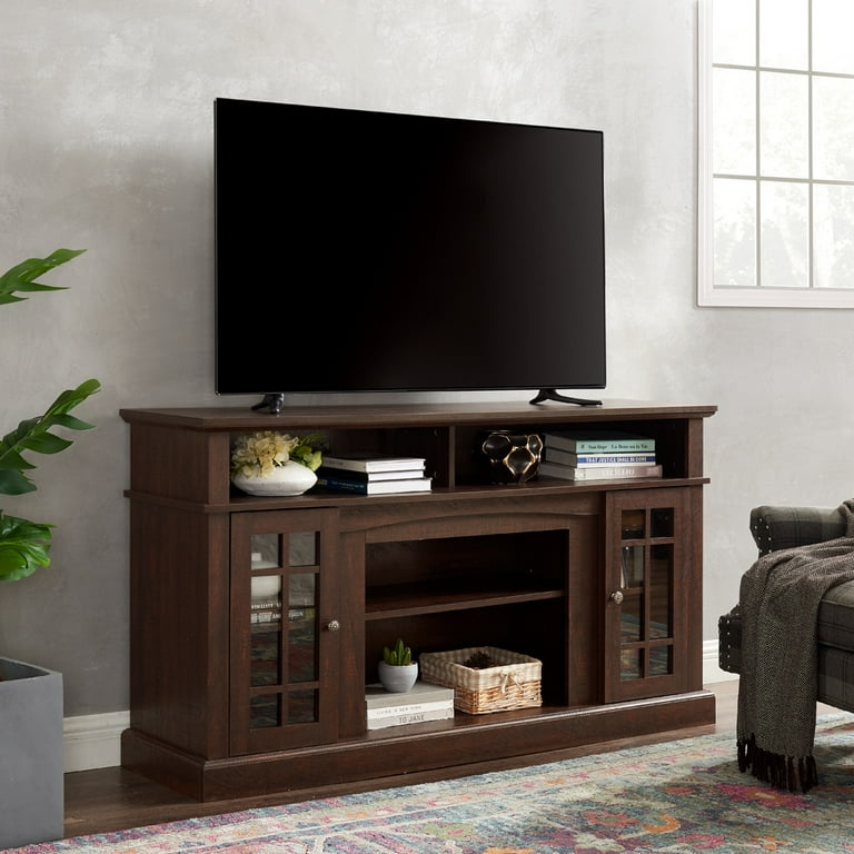 Dark brown tv stand walmart store