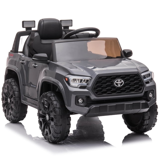 BTMWAY Gray Ride on Car with Remote Control, Toyota Tacoma 12V Battery ...