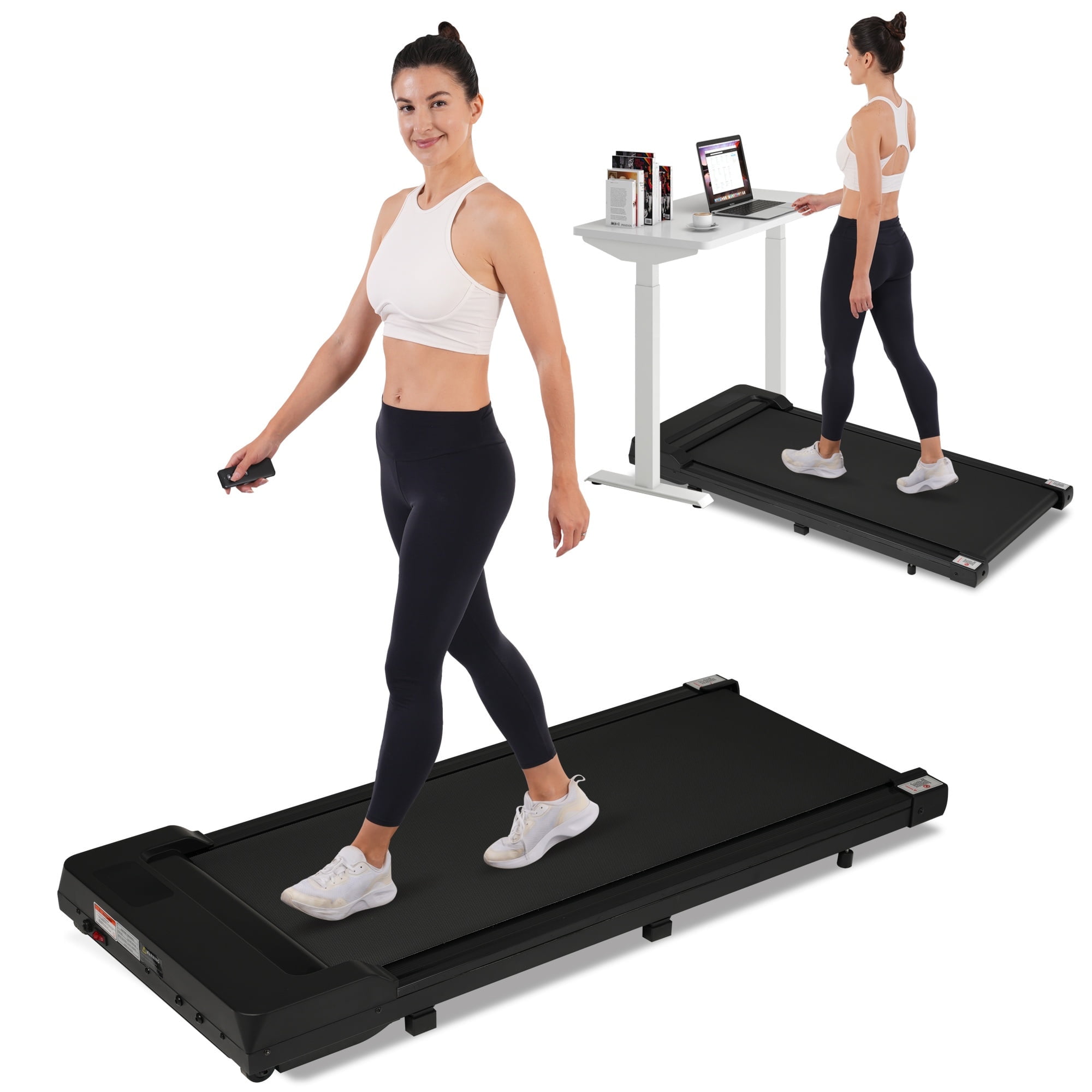 CASEMIOL Walking Pad Treadmill with Remote Control, Under Desk ...