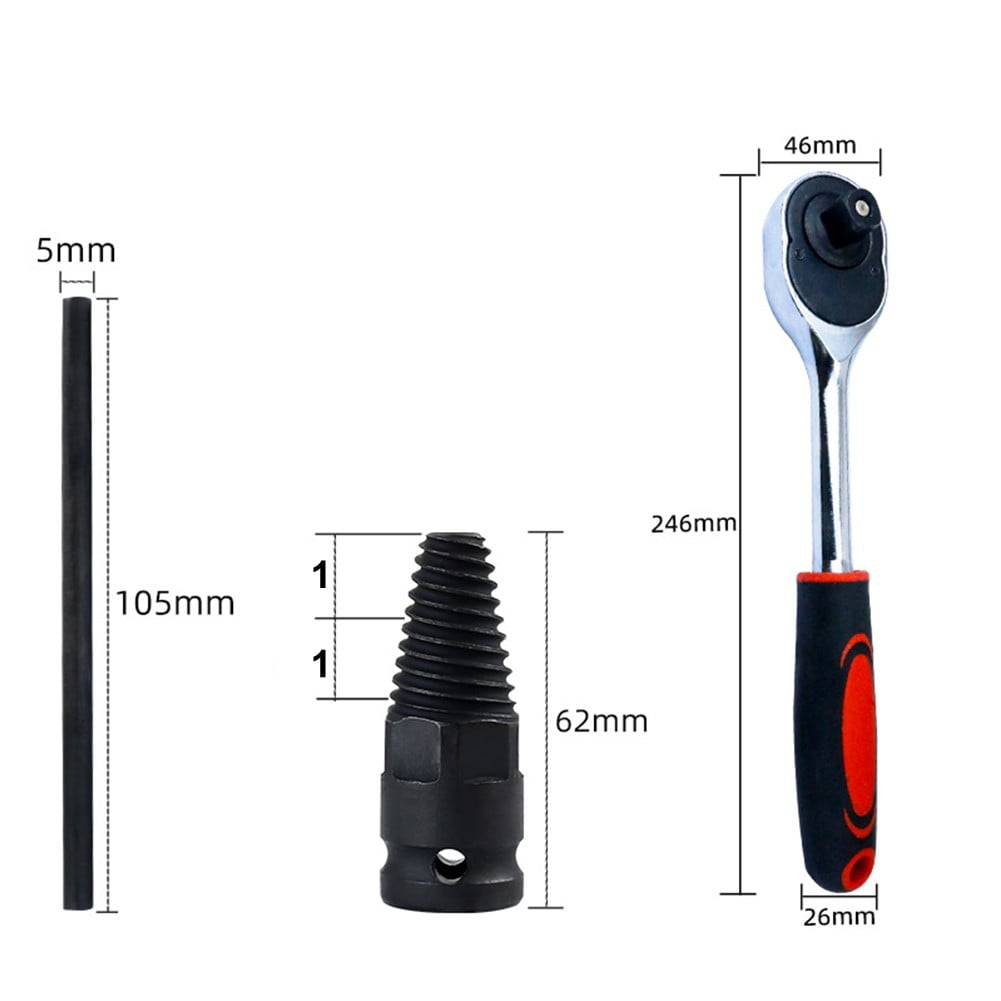 BTOER 1/2'' 3/4'' Water Pipe Extractor Tap Extractor Screw Extractor ...