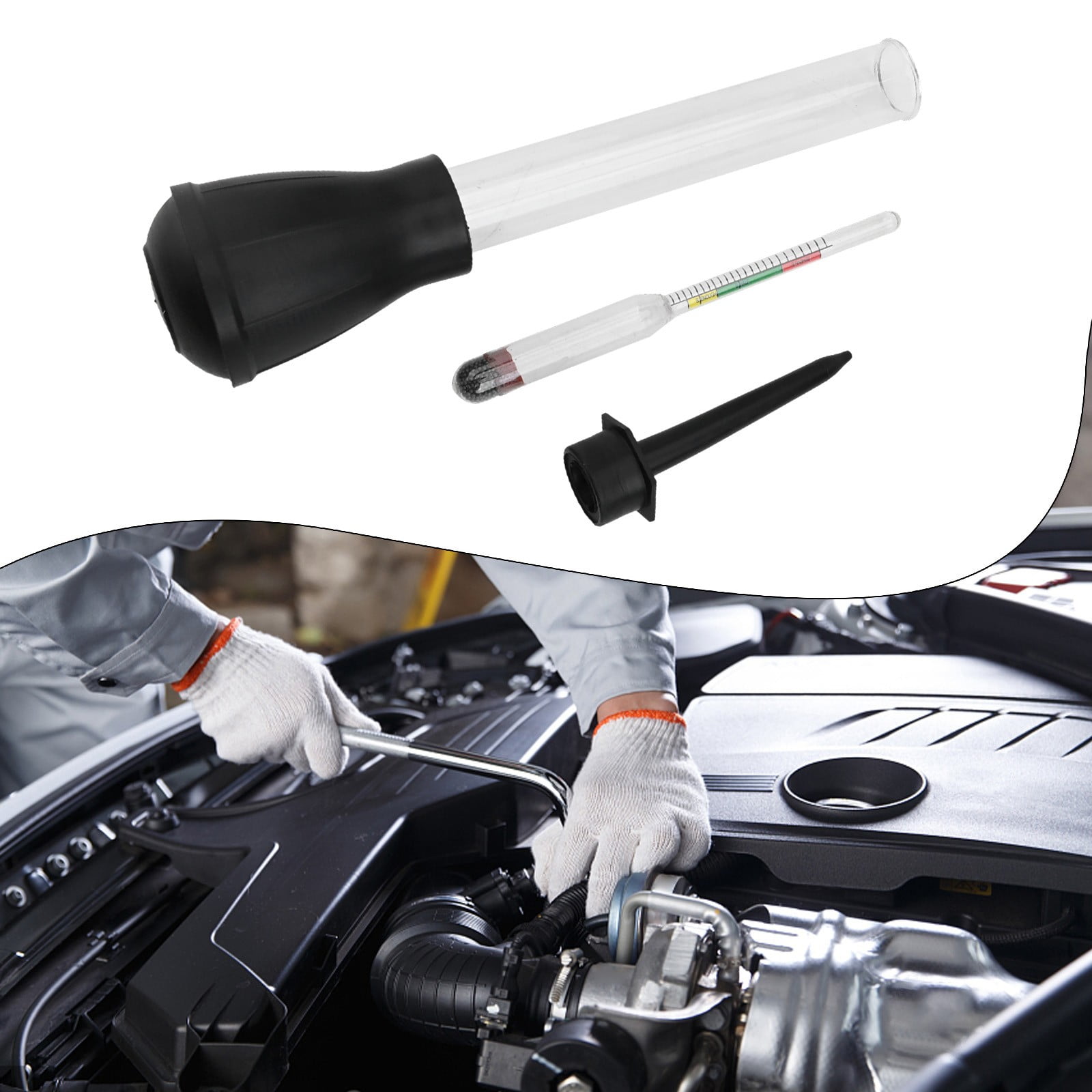 BTOER 1 pcs Battery Hydrometer Density Tester Electrolyte Acid Tool Car ...