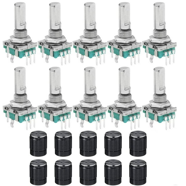 BTOER 10Pcs EC11 rotary encoder,360-Degree Rotary Encoder Code Switch 5 Pin 15mm 20mm - Walmart.com