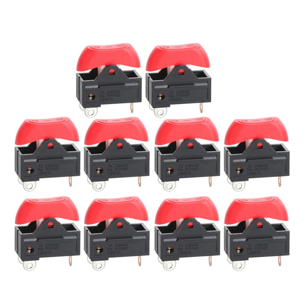BTOER 10pcs 3 pin 3 gear dryer Rocker Switch 3 position OFF-ON-ON boat Type part - Walmart.com