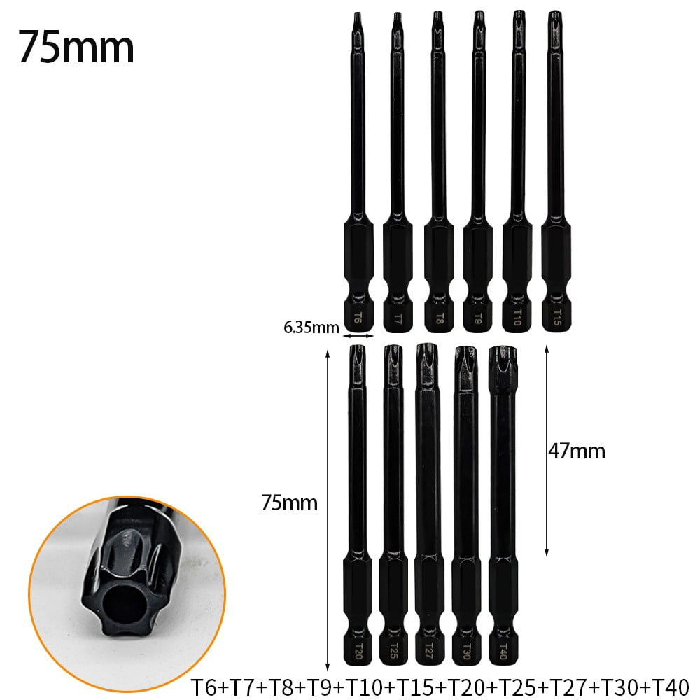 BTOER 11pcs Magnetic Screwdriver Set Hex Shank woodworking Electric ...
