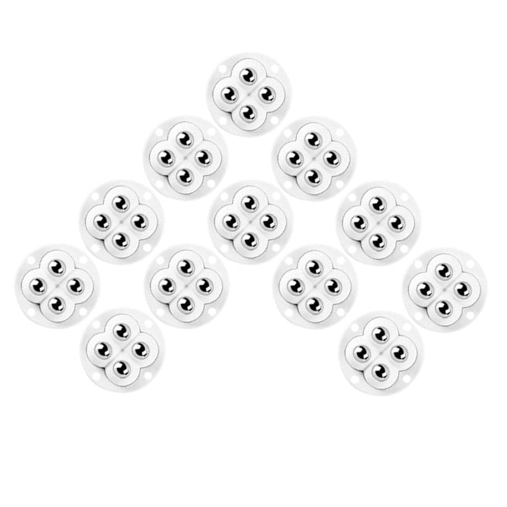 BTOER 12PCS Mini Caster Wheels for 360 Degree Rotation Sticky Pulley ...