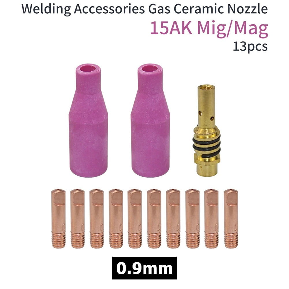 BTOER 13PC Welding Torch 15AK Argon Gas Ceramic Nozzle Holder Contact Tip for 15AK MIG - Walmart.com