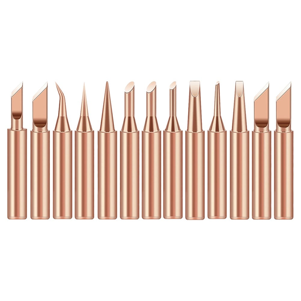 BTOER 13Pcs Copper Soldering Iron Tips 900M-T Welding Tool for 936 ...