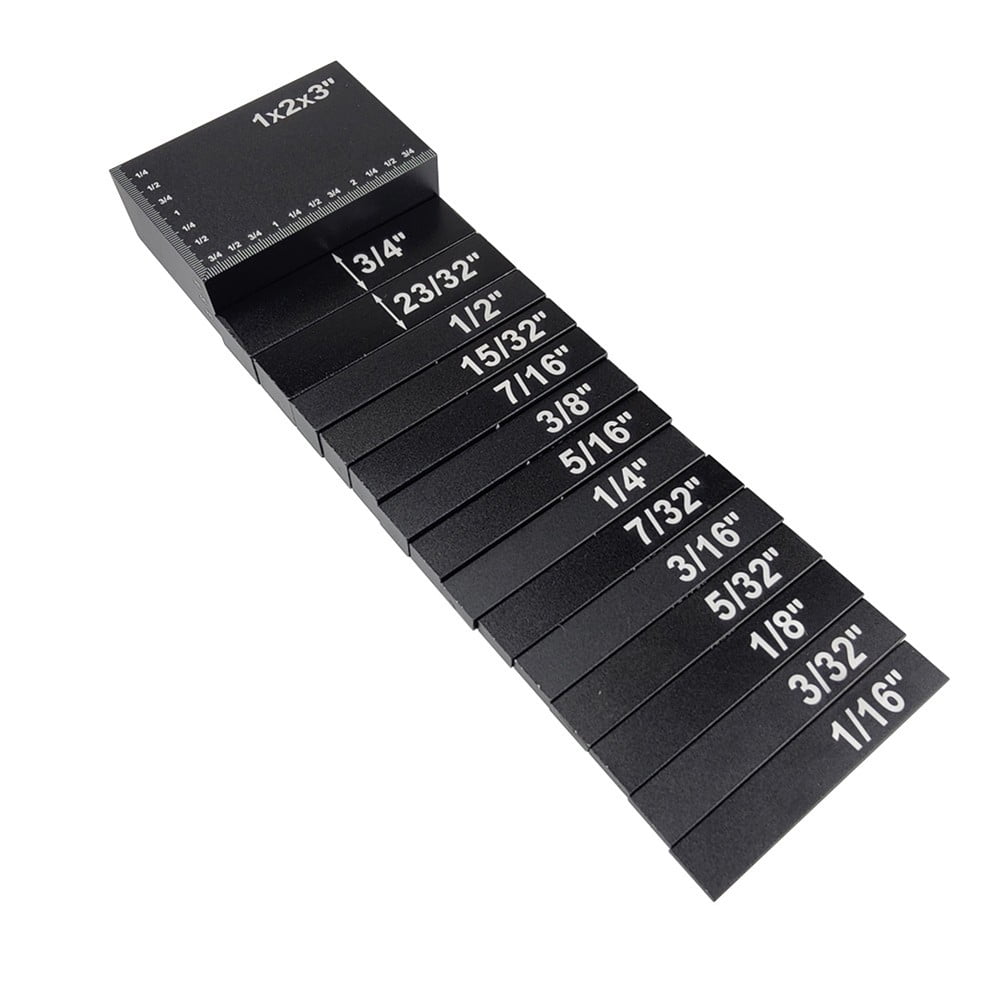 BTOER 15pcs Precision Aluminum Setup Blocks Height Gauge Set Bars for ...