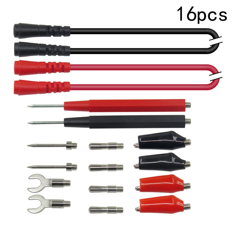 BTOER 16-Piece Multimeter Test s Probe Voltmeter For Alligator Cable ...