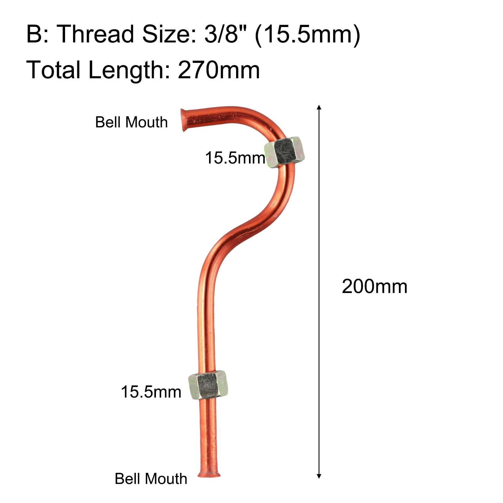 BTOER 16x1.5mm Thread Aluminum pump pipe small househole Air Compressor ...